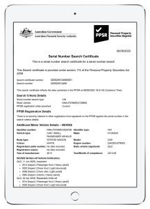 Car PPSR Check | Official PPSR Certificate — Verifiinspect